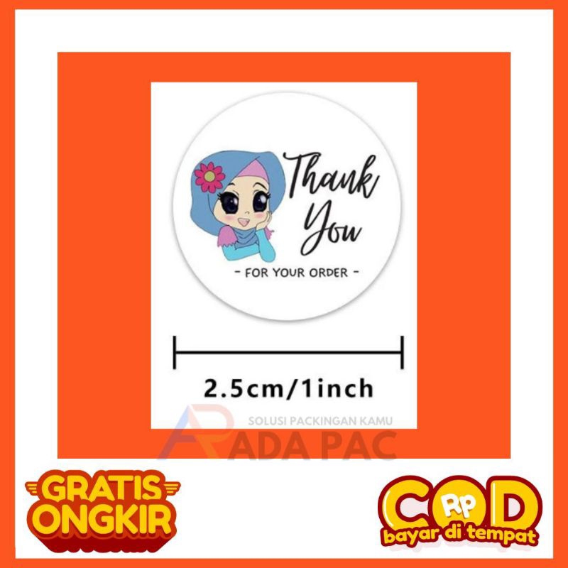 Jual ADA PAC Sticker Thank You Roll Easy Cut/ Stiker Terima Kasih ...