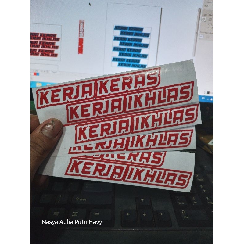 Jual stiker KERJA KERAS KERJA IKLAS stiker motor mobil | Shopee Indonesia