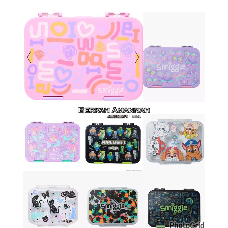Jual smiggle ori Medium Bento Lunchbox minecraft ariel | Shopee Indonesia