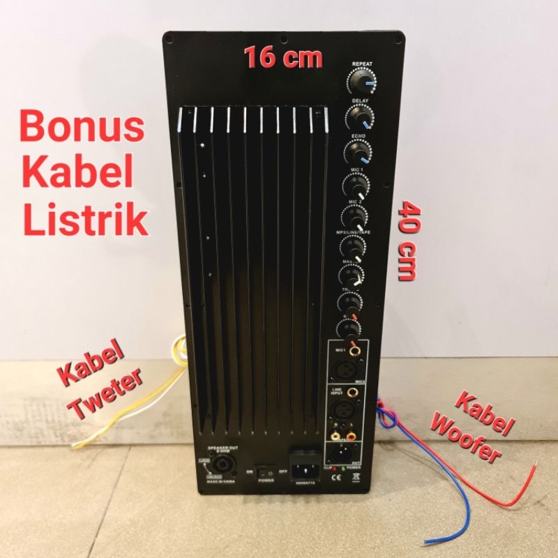 Jual Power Kit Mesin Speaker Active 1000 watt echo delay Repeat ukuran 16x40cm | Shopee Indonesia