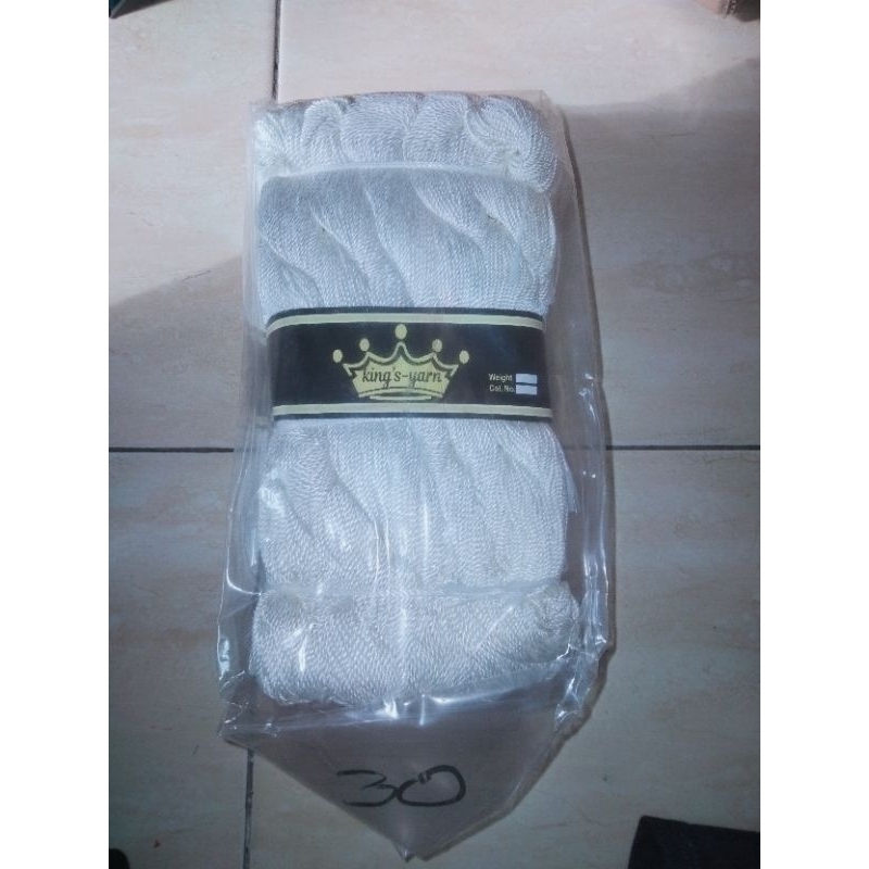 Jual Benang nylon ukuran D30 warna putih / 100% nilon asli isi 20 ikat ...