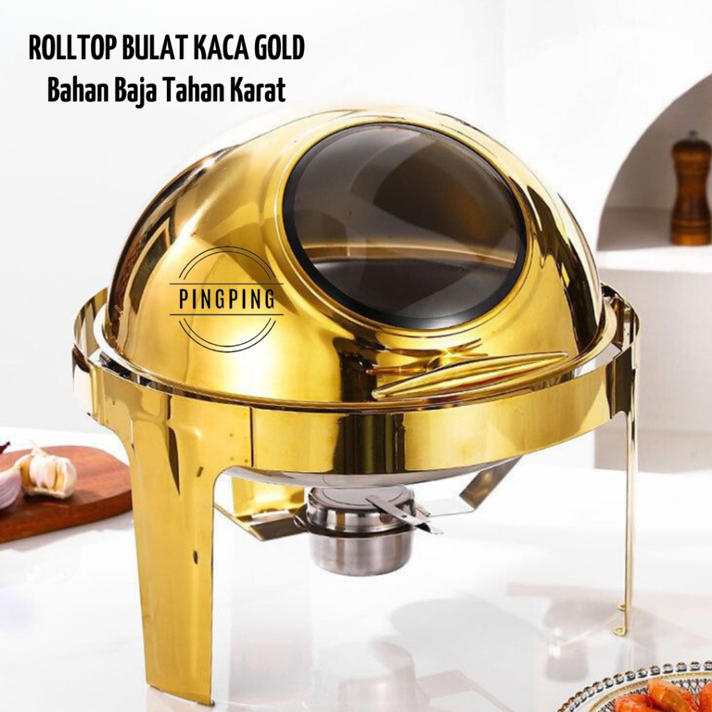 Jual PINGPING - Rolltop bulat Prasmanan / chaving dish bulat ...
