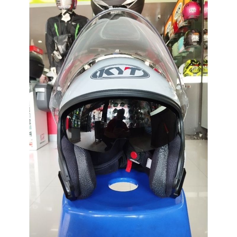 Jual HELM KYT NFJ SOLID WHITE ORIGINAL 100% M/L/XL/XXL | HELM KYT NFJ ...