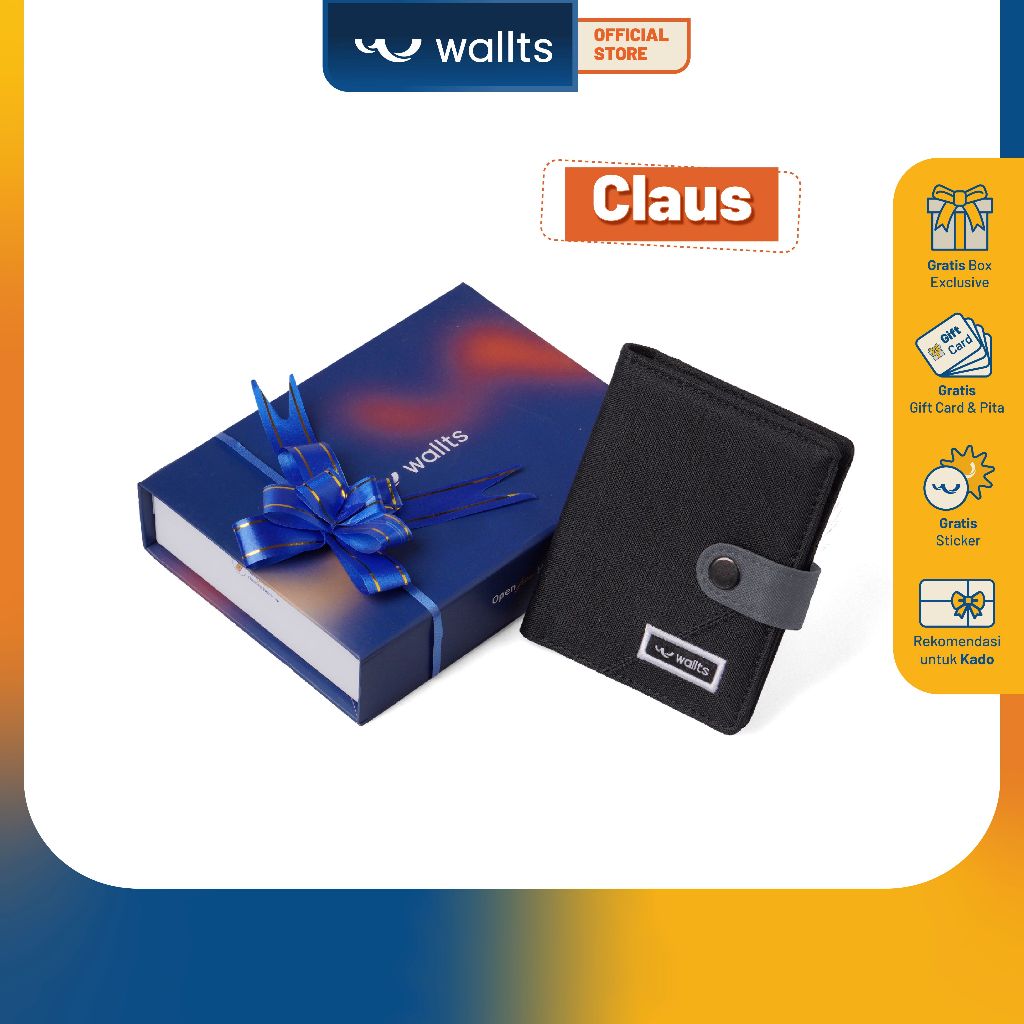 Jual Wallts Claus Black Charcoal - Dompet Lipat Pria dan Wanita ...