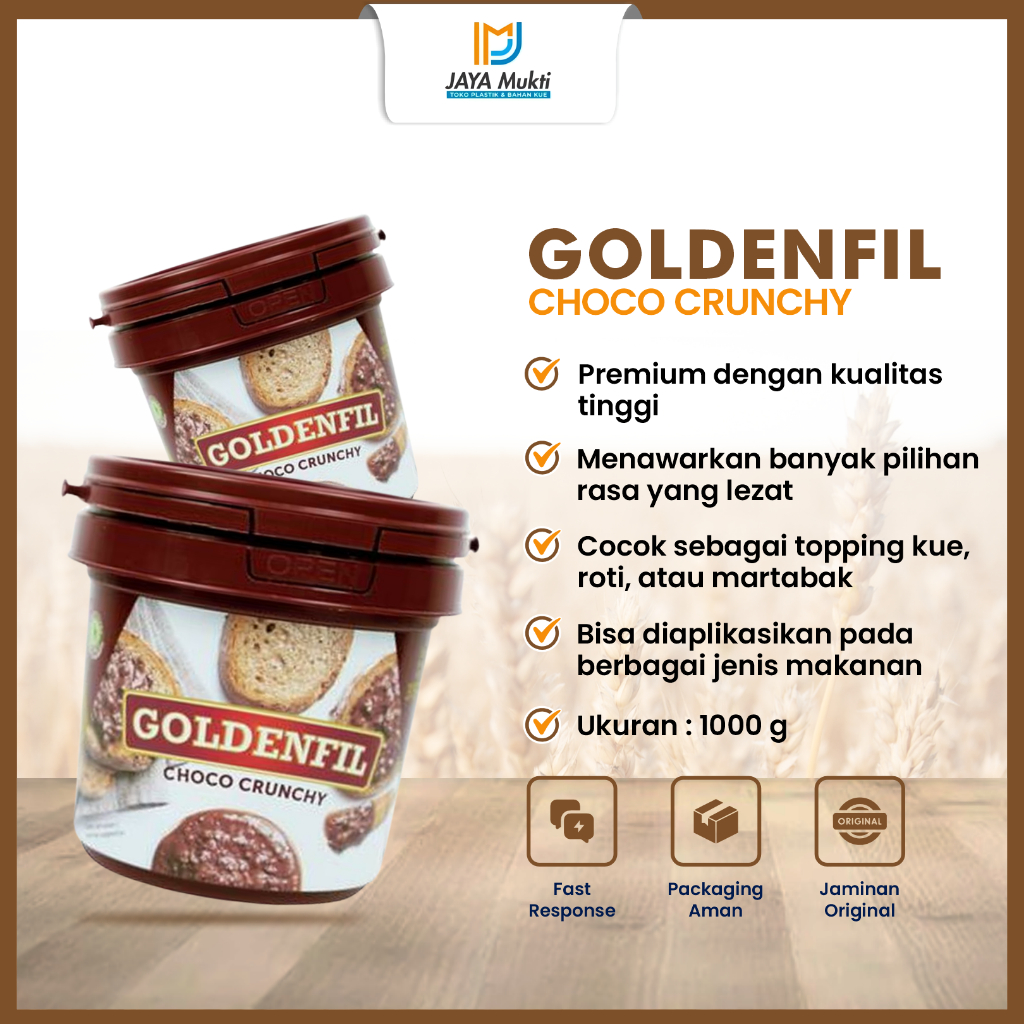Jual Goldenfil 1Kg Coklat Coco Crunchy Selai Premium Toping Kue ...