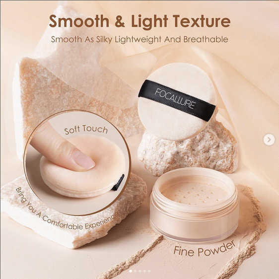 Jual Bedak Tabur Focallure Extra Fine Loose Powder | Shopee Indonesia