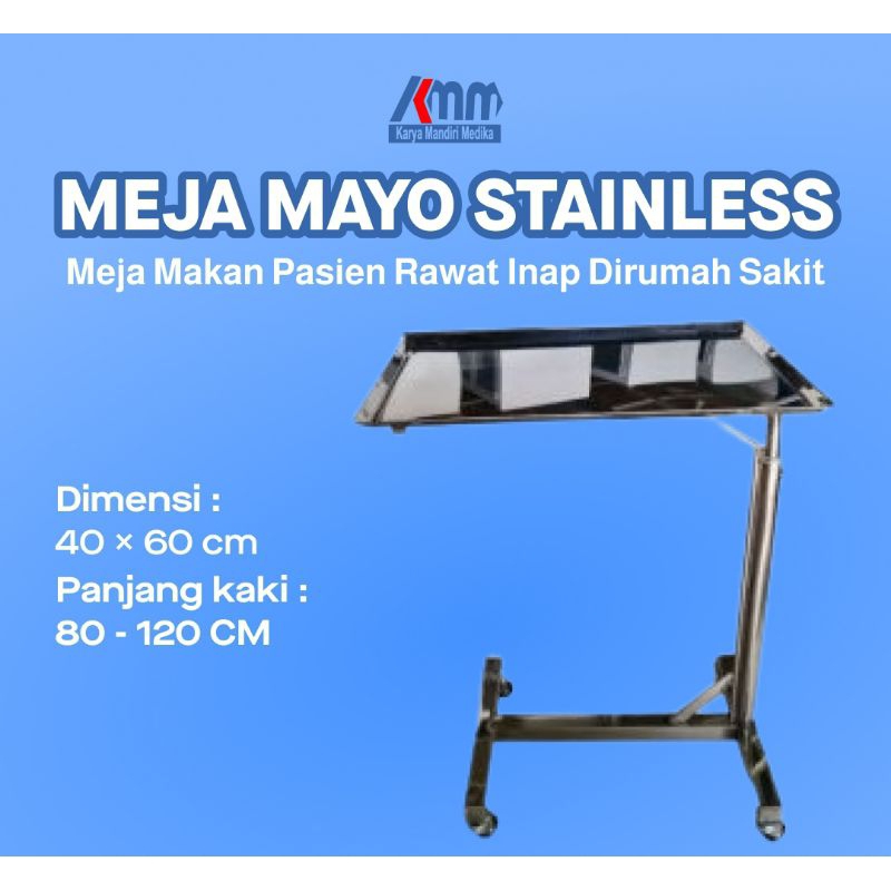 Jual Meja Mayo || Meja Makan Pasien RS || Overtable New ( Stainless ...