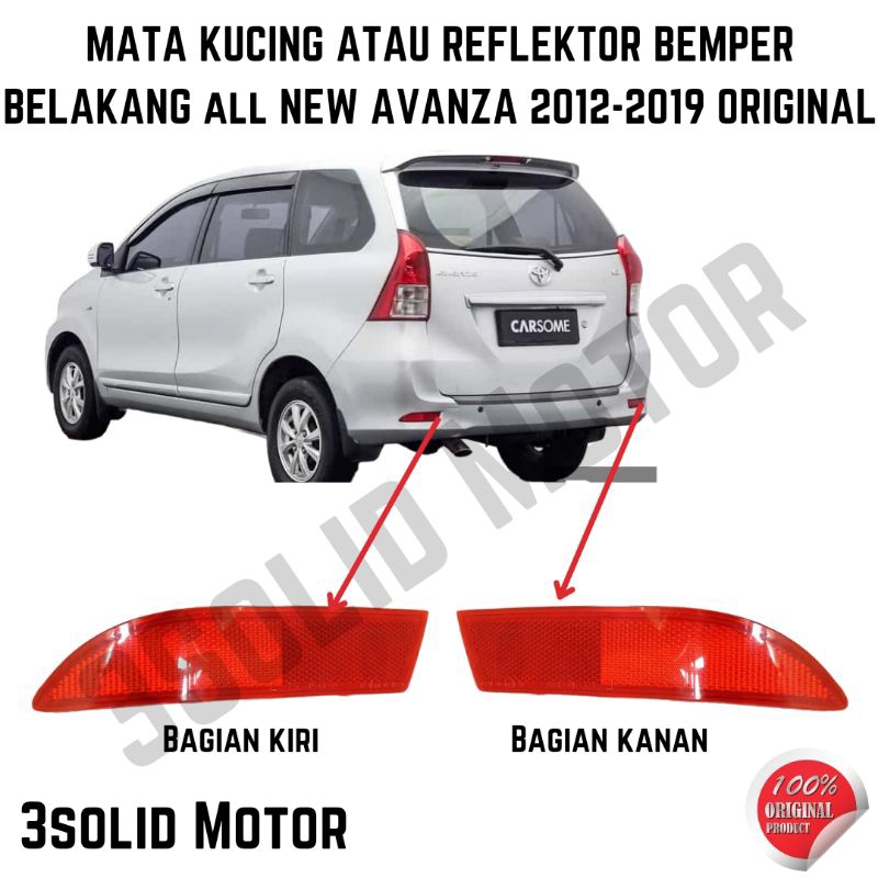 Jual Mata Kucing / Reflektor Bemper Belakang All New Avanza 2012-2019 ...