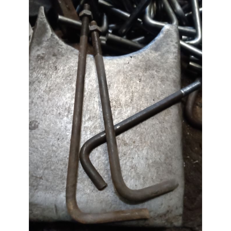 Jual baut angkur angker anchor bolt L m11 11 mm 11mm x 30 cm ( 300 ...