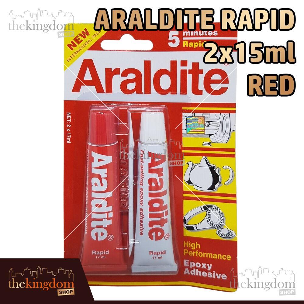 Jual Araldite Rapid 2x15ml Red 5 Menit Epoxy Perekat Lem Merah Karet ...