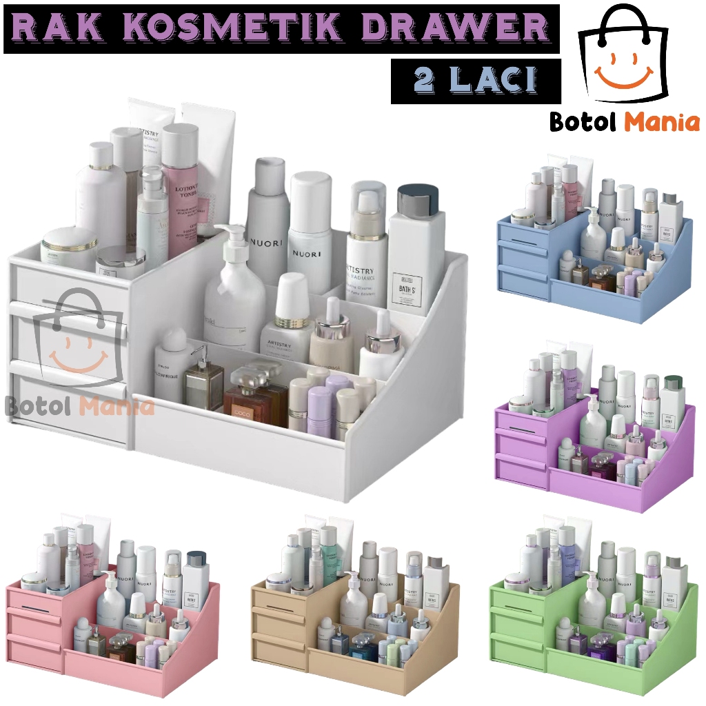 Jual BM - RAK KOSMETIK DRAWER 2 LACI / RAK KOSMETIK TEMPAT MAKE UP ...