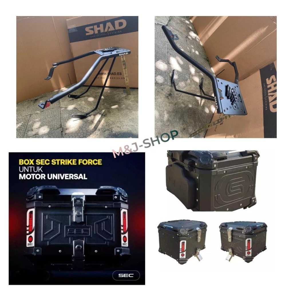 Jual BRACKET BOX XMAX NEW BOX SEC 45 LITTER SET BEHEL BOX XMAX NEW SET ...