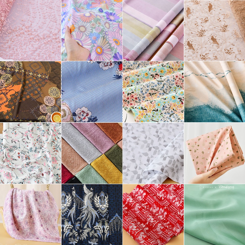 Jual Kain Batik Rayon Katun Bunga Etnik Velvet Maxmara 0,5 Meter Random ...