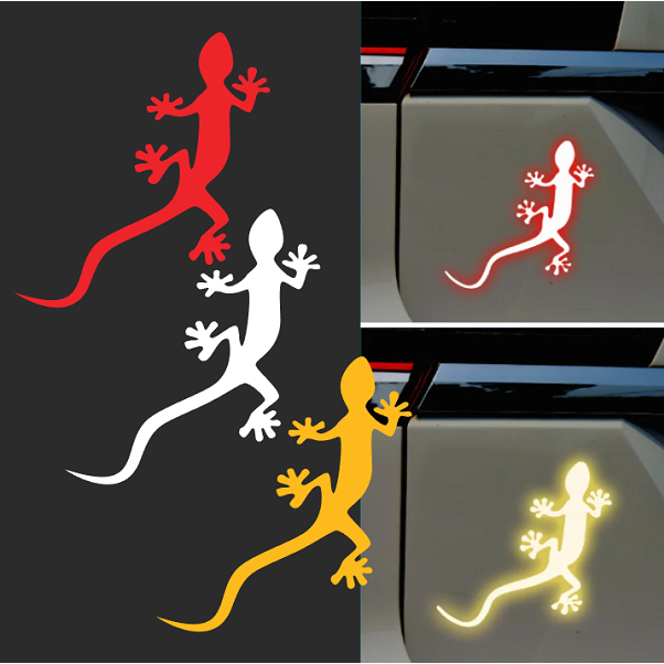 Jual Stiker Lucu Unik Mobil Cutting Sticker Reflektif Model Cicak ...