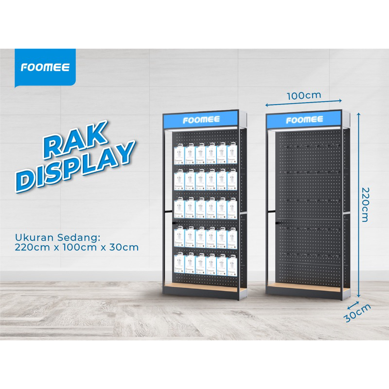 Jual RAK FOOMEE SEDANG/RAK DAP SEDANG / RAK PAJANGAN ACCESSORIES 220 x 100 x 30 Lemari Pajangan ...