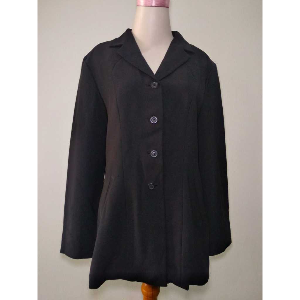 Jual SALE Blazer Hitam Kantoran Wanita Jas Formal Lengan Panjang (size ...