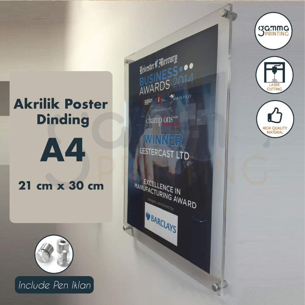 Jual Display Poster Dinding Akrilik Ukuran A4 / Frame / Bingkai Berkualitas | Shopee Indonesia