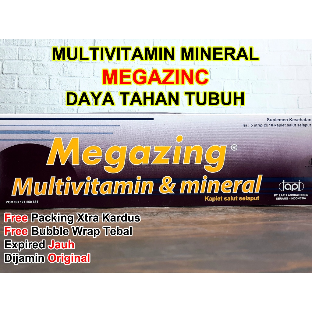Jual MEGAZING 1 Box Multivitamin Mineral Zinc Daya Tahan Tubuh | Shopee ...