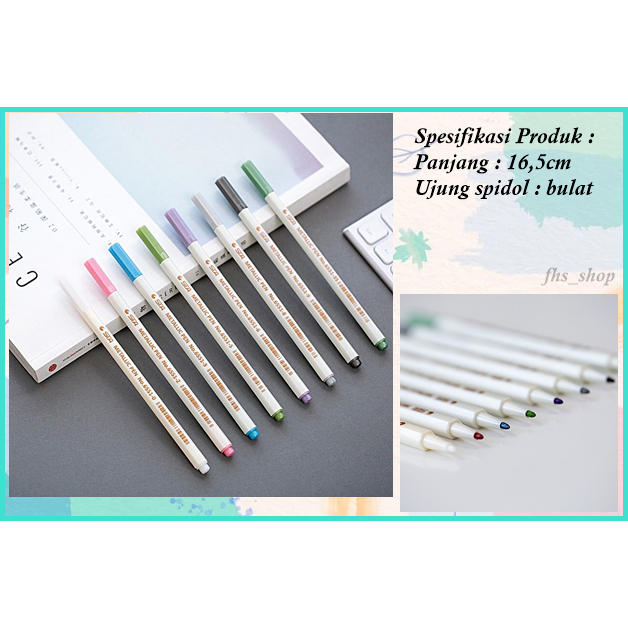 Jual Spidol Kaligrafi Metalic Brush Pen Marker Spidol Lettering Pulpen ...