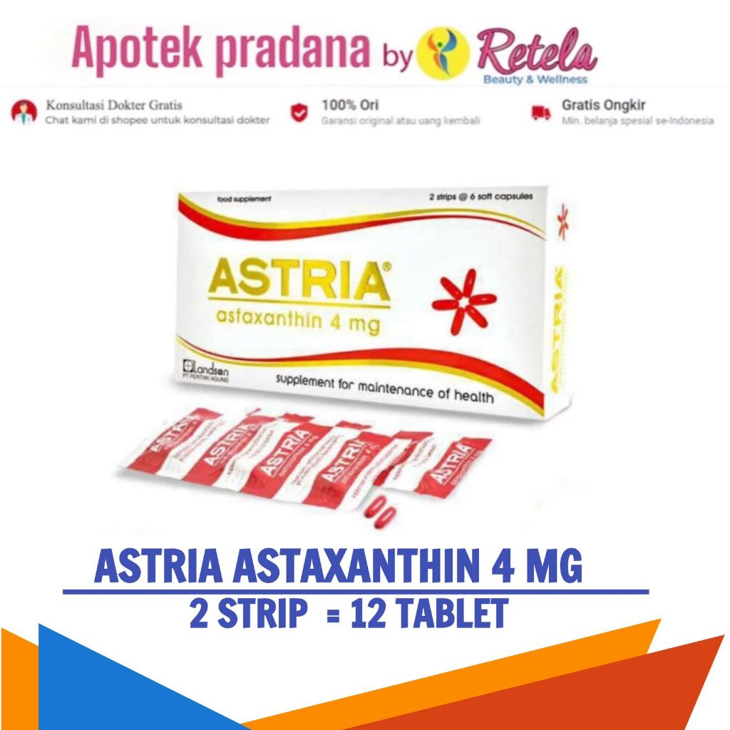 Jual ASTRIA ASTAXANTHIN 4MG | Shopee Indonesia