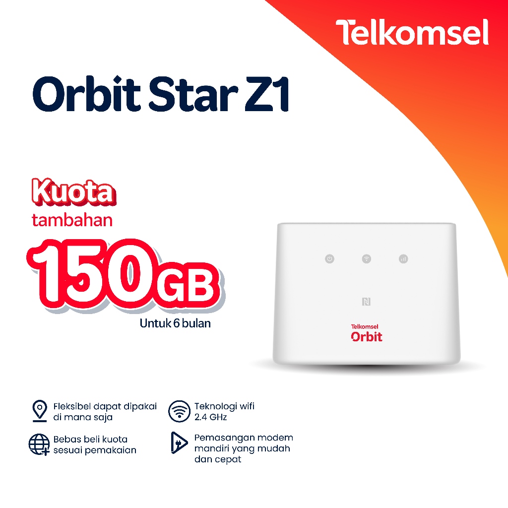 Jual Telkomsel Orbit Star Z1 Modem WiFi 4G High Speed + GRATIS Voucher ...