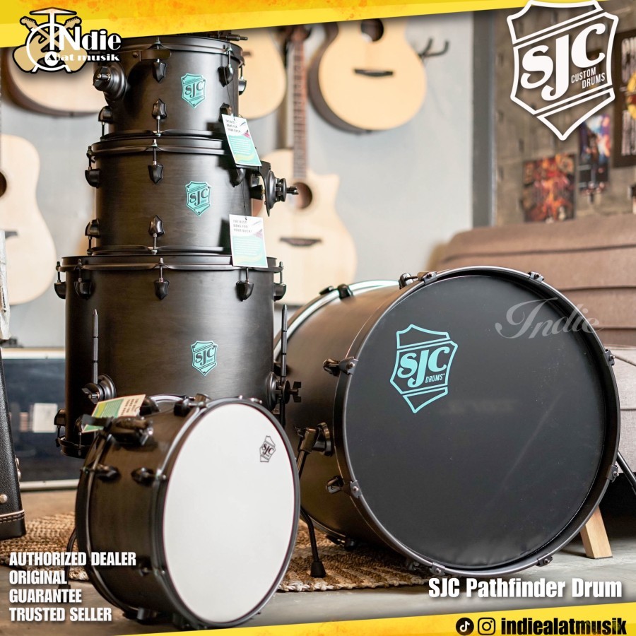Jual Drum Kit SJC Pathfinder 5 Pcs Satin Black l Shell pack - SHELL ...