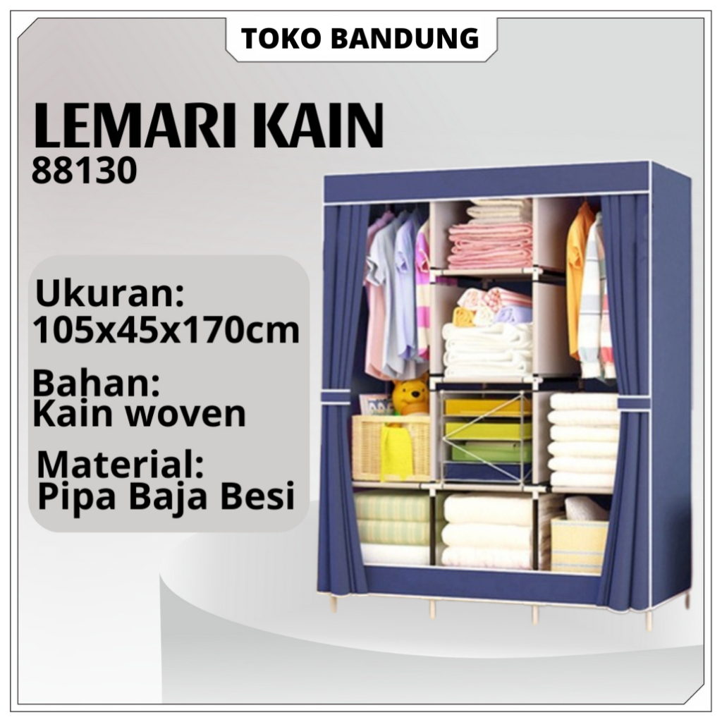 Jual Miliki Segera WOW !!! Lemari Pakaian Kain Portable Import 3 Sisi ...