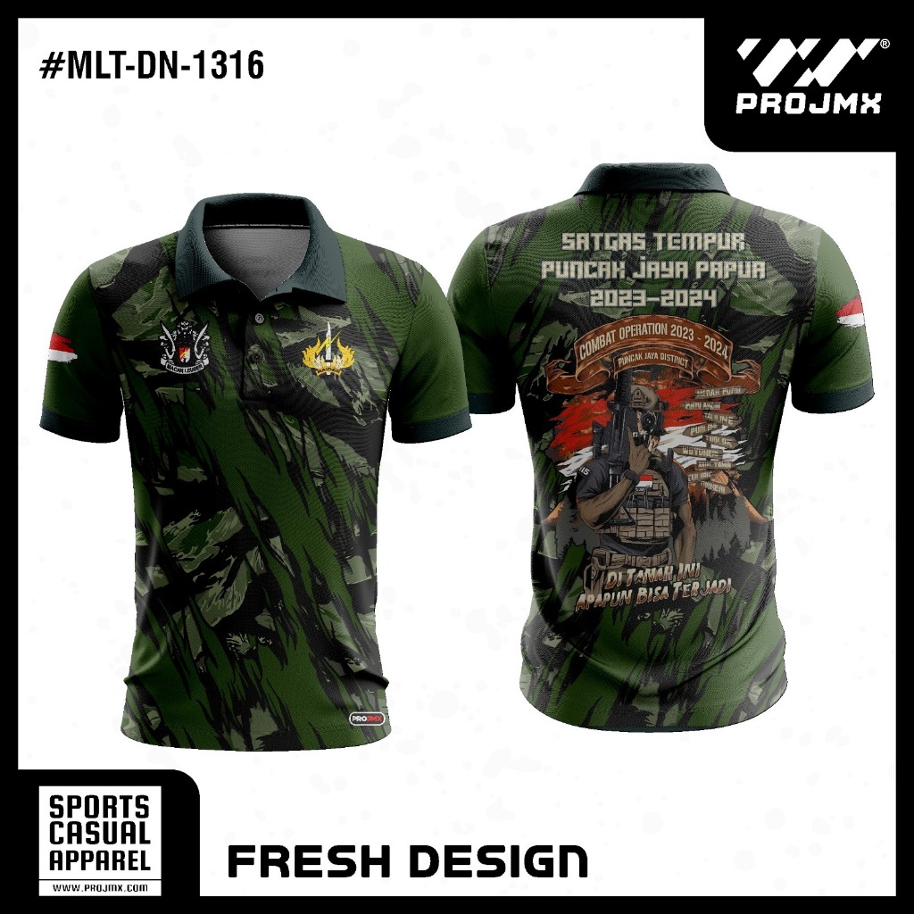 Jual PROJMX - KAOS JERSEY MILITER SATGAS PAPUA (2) BISA CUSTOM | Shopee ...