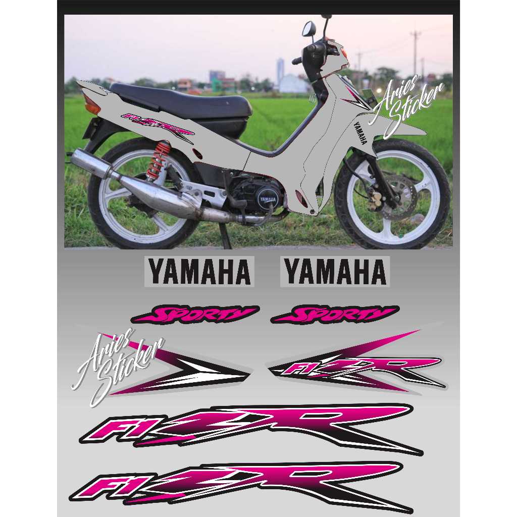 Jual STRIPING STIKER F1ZR FIZR CUSTOM BODY SILVER | Shopee Indonesia