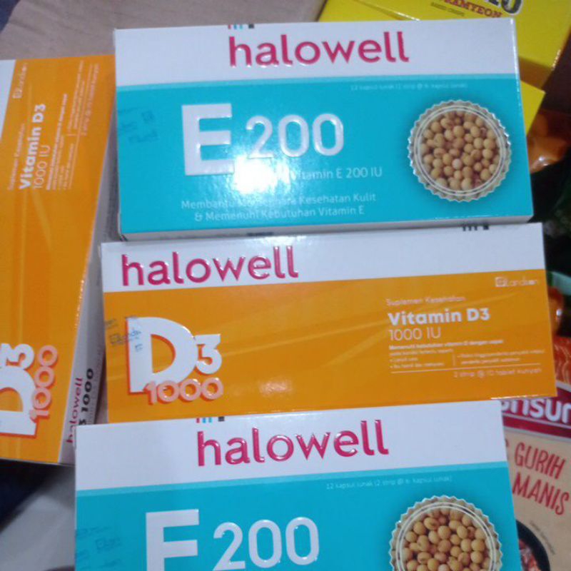 Jual Halowell vitamin d3 1000iu & E 200iu | Shopee Indonesia