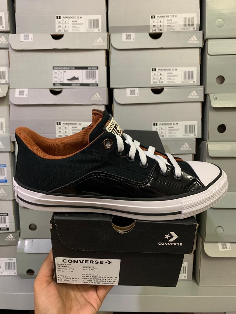 Jual Convers Ctas Rave Ox Black/Tawny Owl/White A04680C Women's Shoes ...