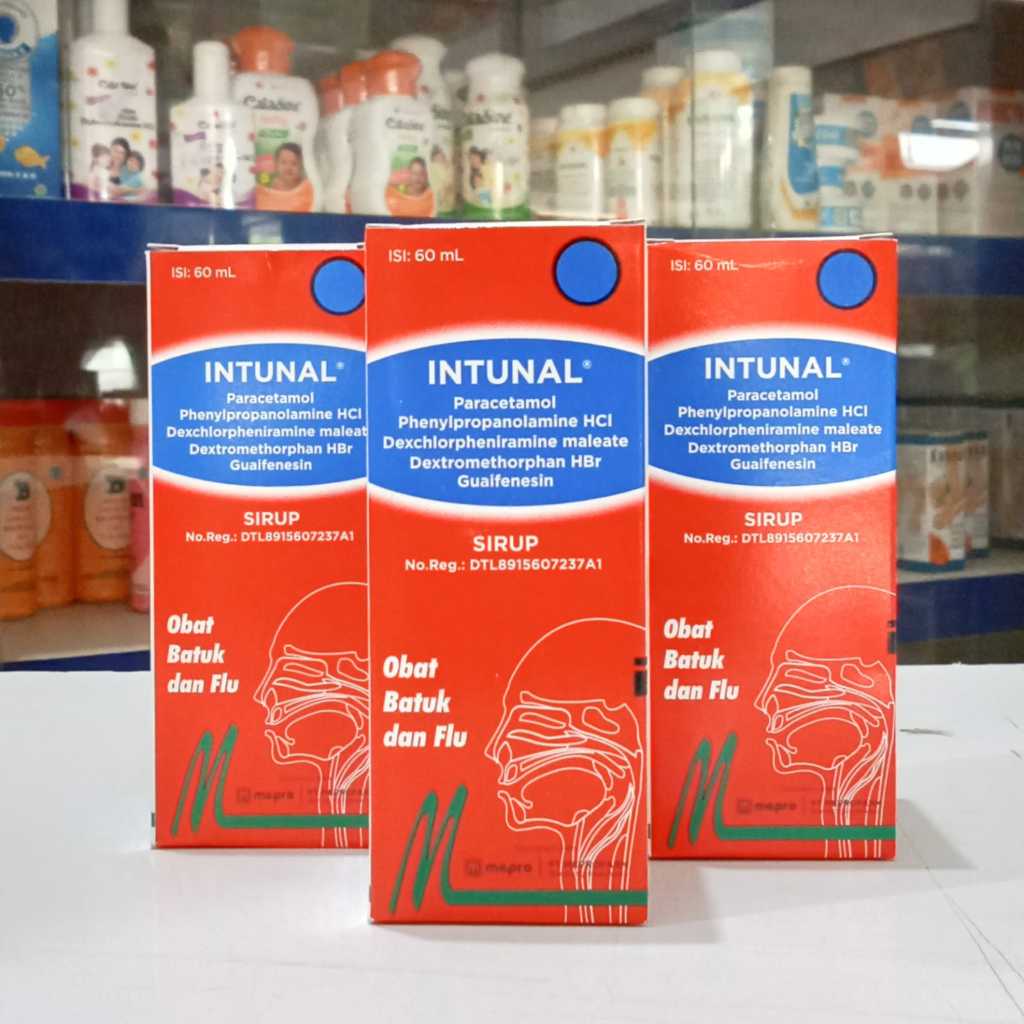Jual INTUNAL Sirup Obat Batuk dan Flu 60ml | Shopee Indonesia