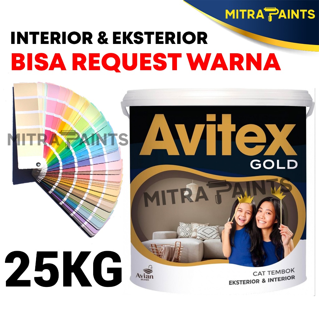 Jual CAT TEMBOK AVITEX GOLD INTERIOR EXTERIOR 25 KG PAIL / AVIAN BISA ...
