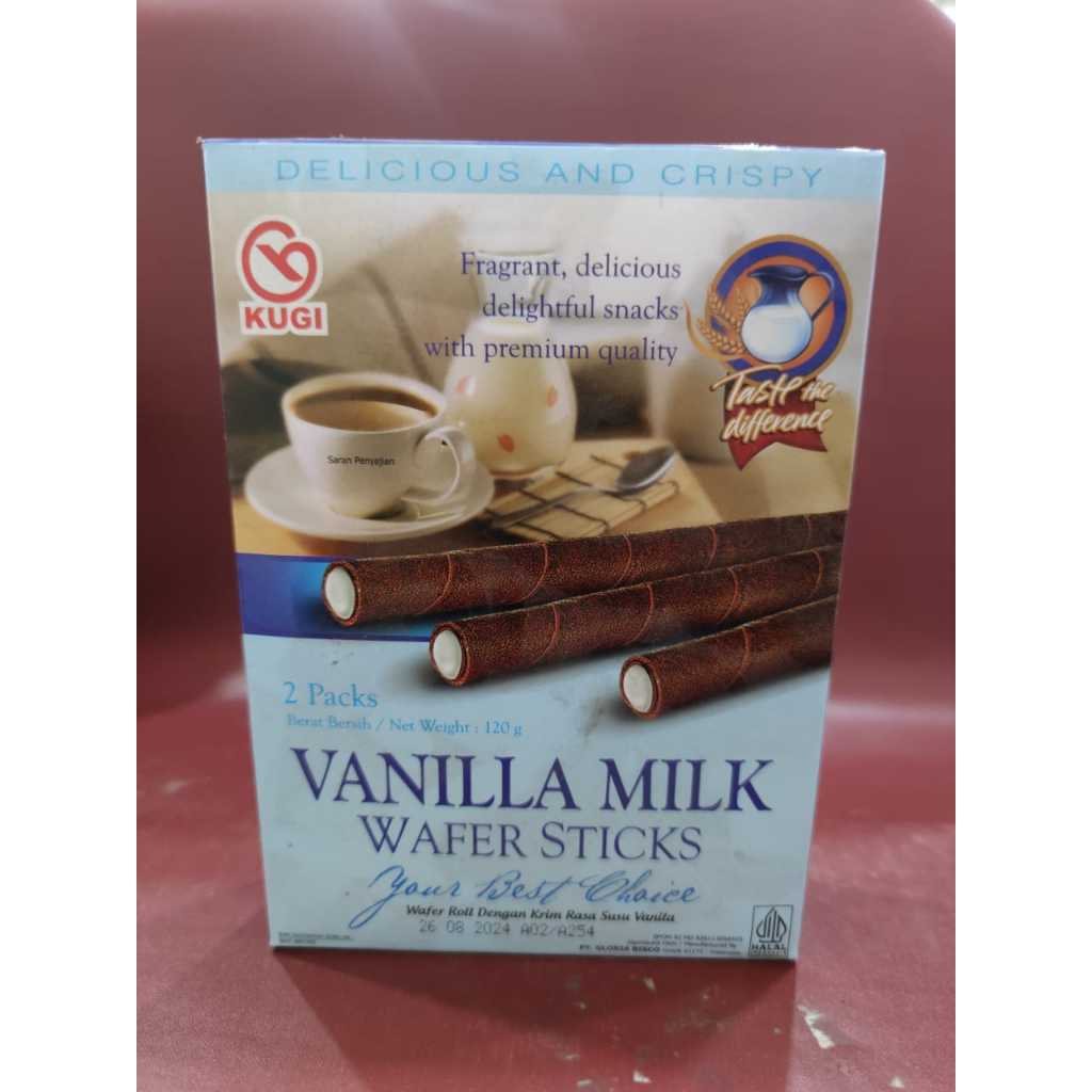 Jual Kugi Vanilla Milk Wafer Sticks 120G - Biskuit Kue Wafer Kugi ...