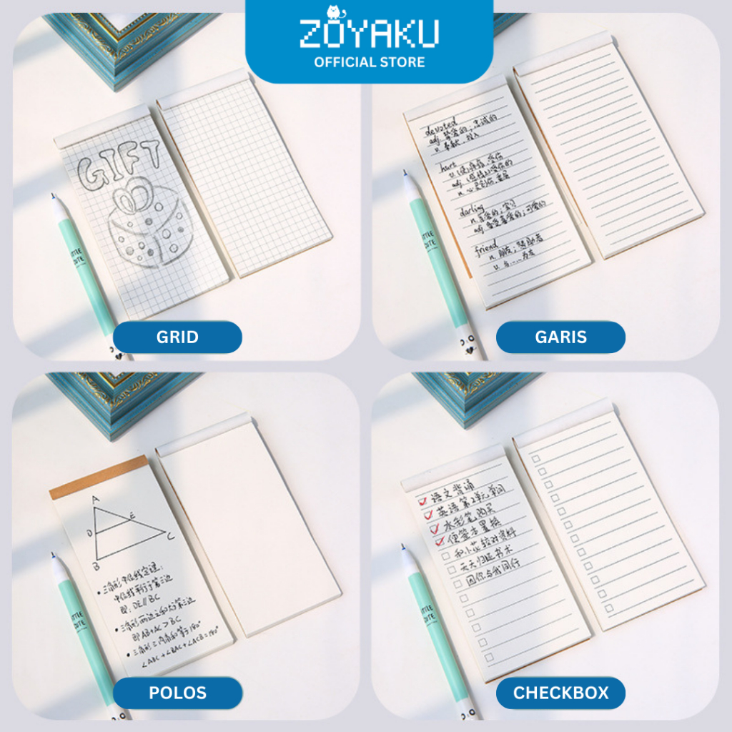 Jual (50 Lembar) Memo Kecil Pocket Notepad Catatan Travel Sekolah ...