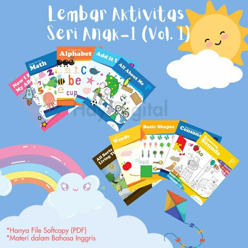 Jual Seri Anak 1 Vol.1 - Printable Worksheet Lembar Kerja Aktivitas ...