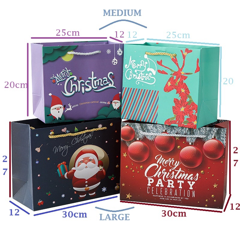 Jual Paper Bag Christmas / Paper bag natal / Xmas ( Tas Christmas ...