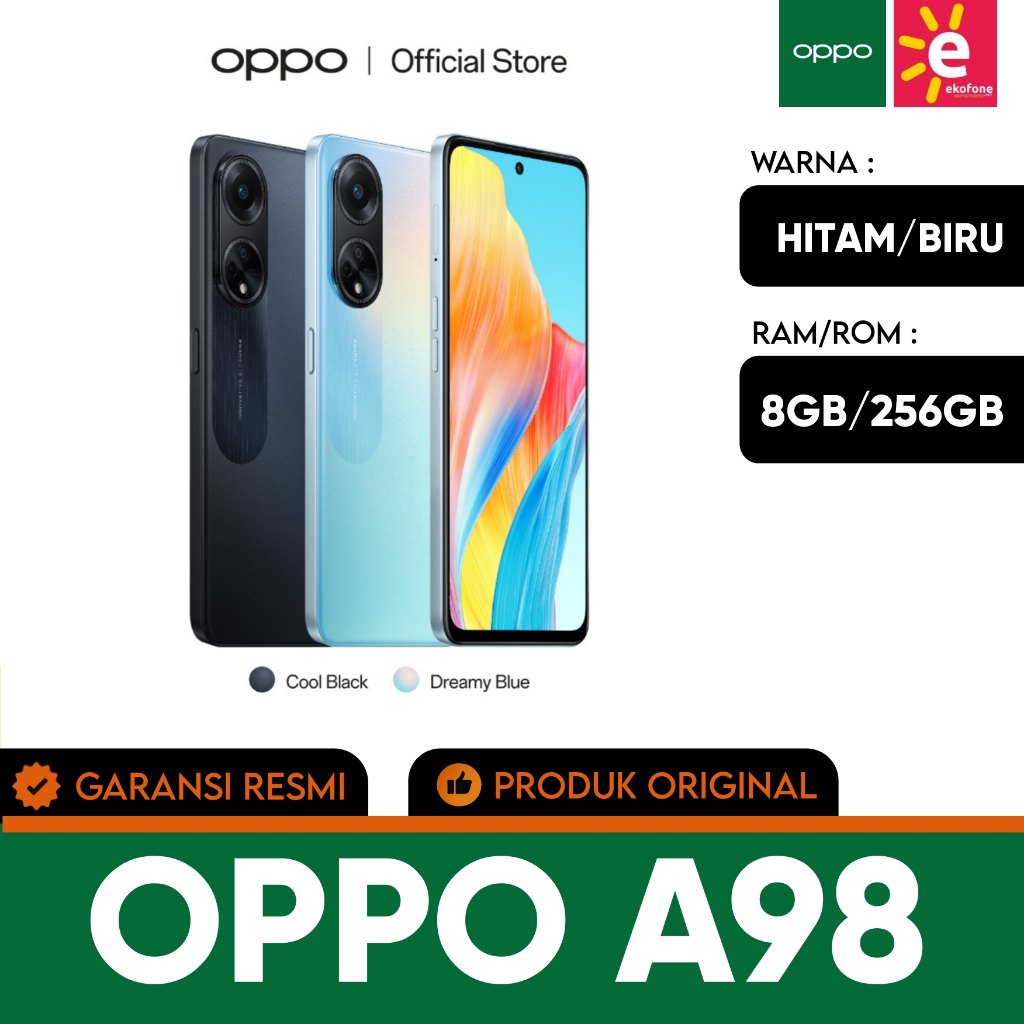 Jual OPPO A98 5G 8/256GB [67W SUPERVOOC 5000mAh, 8GB+8GB RAM Expansion ...