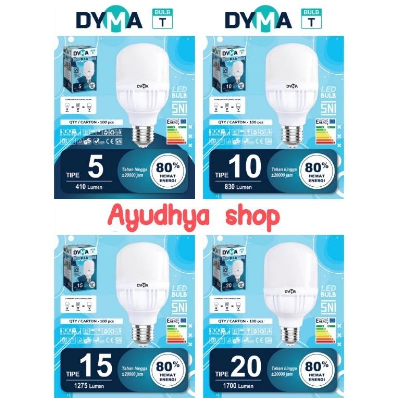 Jual Lampu LED Dyma 5 / 10 / 15 / 20 / 30 / 40 Watt Putih 6500K - T ...