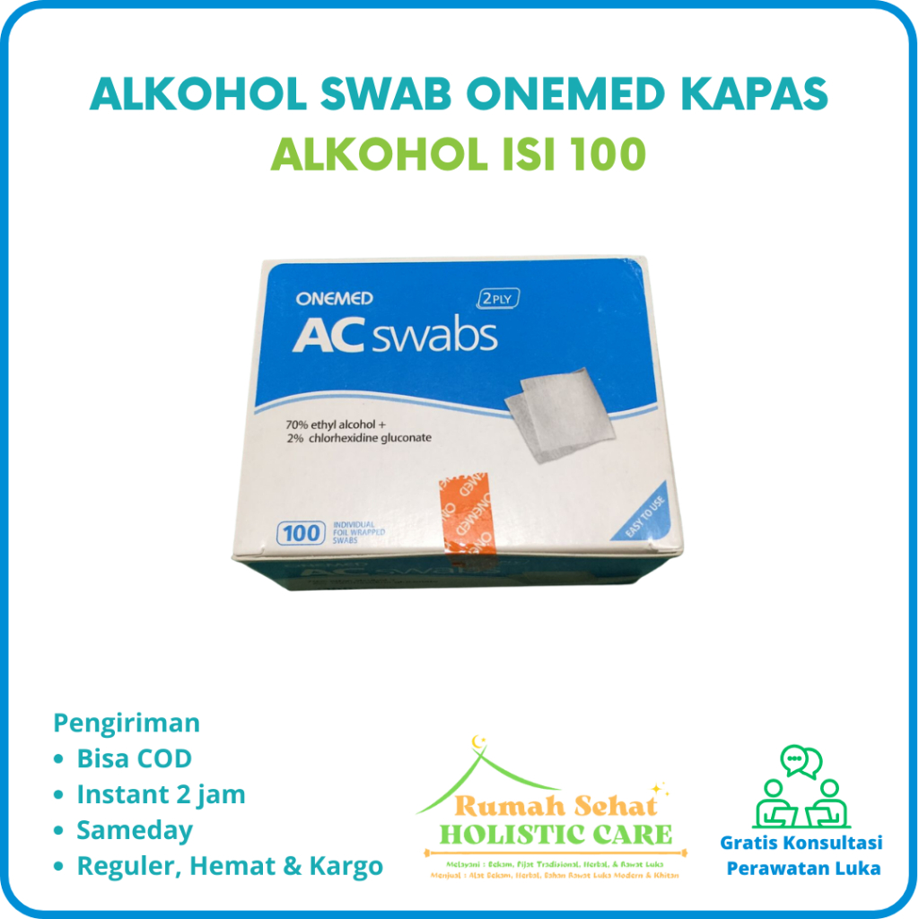 Jual Alkohol Swab OneMed kapas alkohol isi 100 pcs | Shopee Indonesia