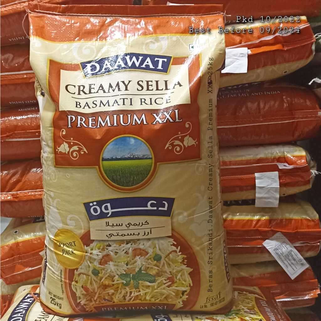 Jual Beras Basmati Daawat Creamy Sella Premium XXL repack 1kg | Shopee ...