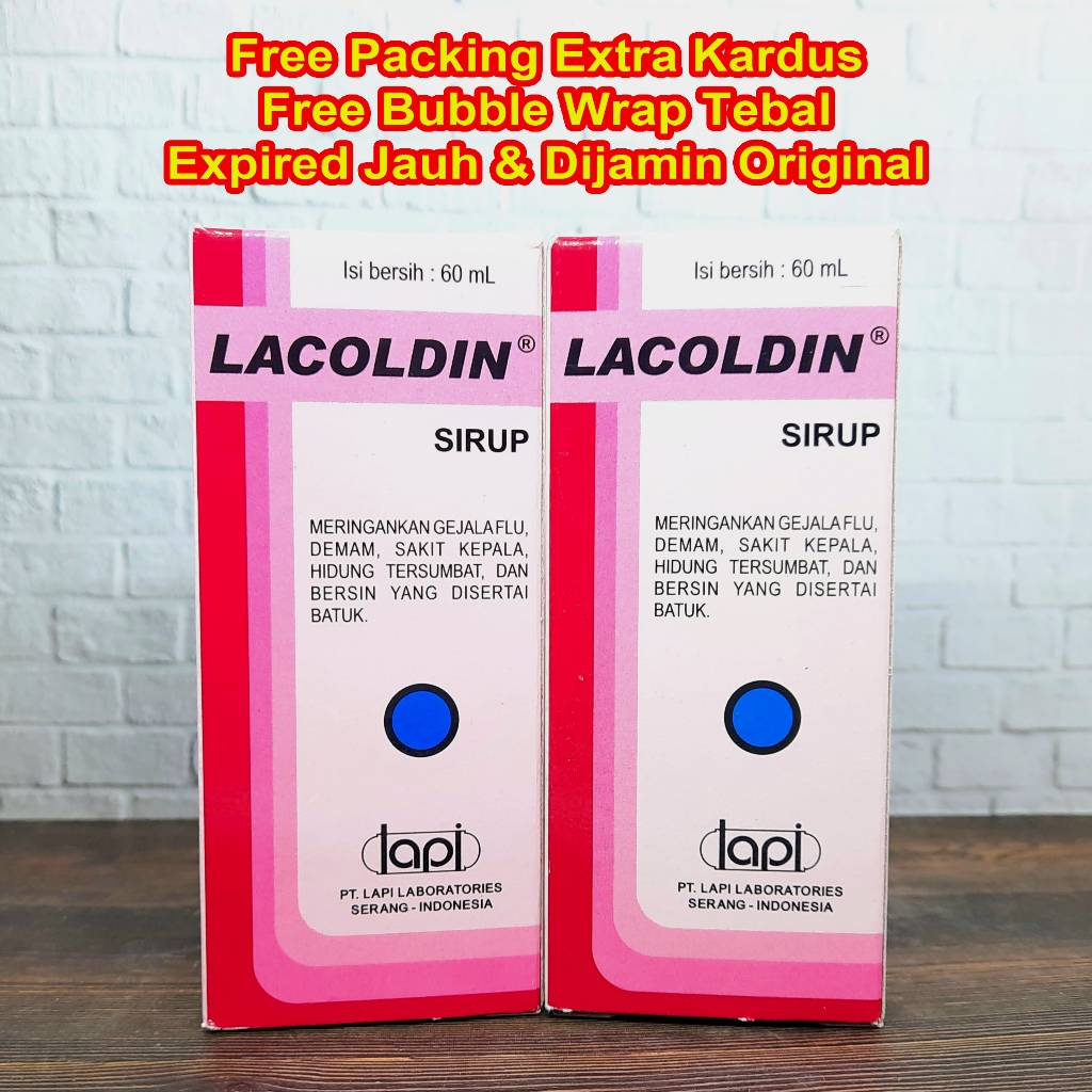 Jual LACOLDIN SYRUP 60 ML Sirup Demam Batuk Pilek Flu Anak Dewasa ...