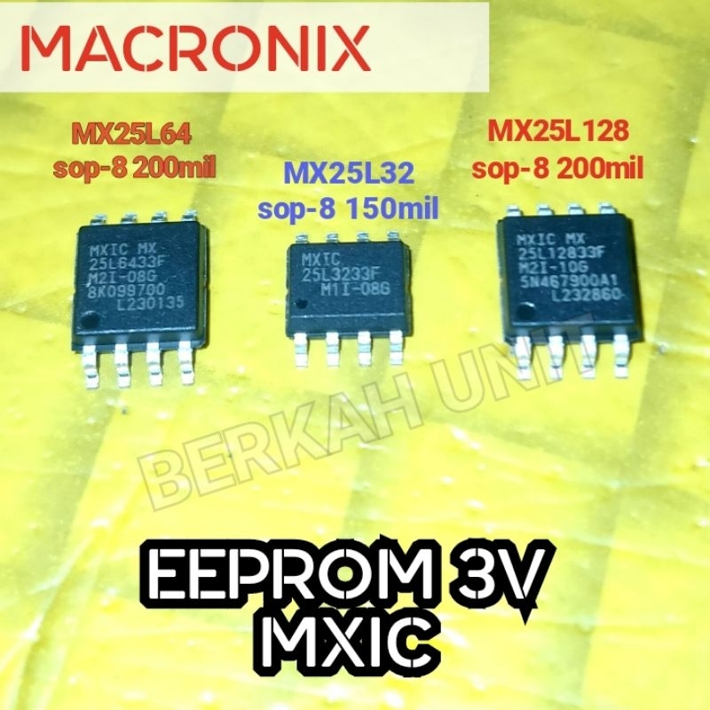 Jual IC eprom MXIC MX25L3233FM1I MX25L6433FM2I MX25L12833FM2I sop-8 MX25L32 MX25L64 MX25L128 ...
