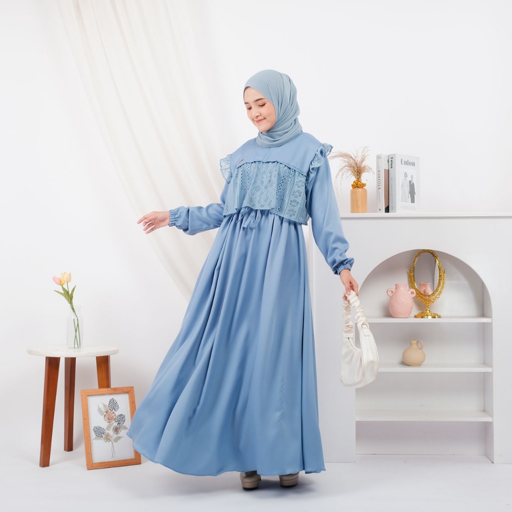 Jual Maria Collection Meysha Dress Gamis Elegan Kondangan Muslim Mewah ...