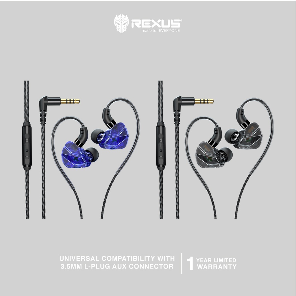 Jual Rexus In-Ear-Monitor IEM Earphone Gaming EZ5 with Mic | Shopee ...