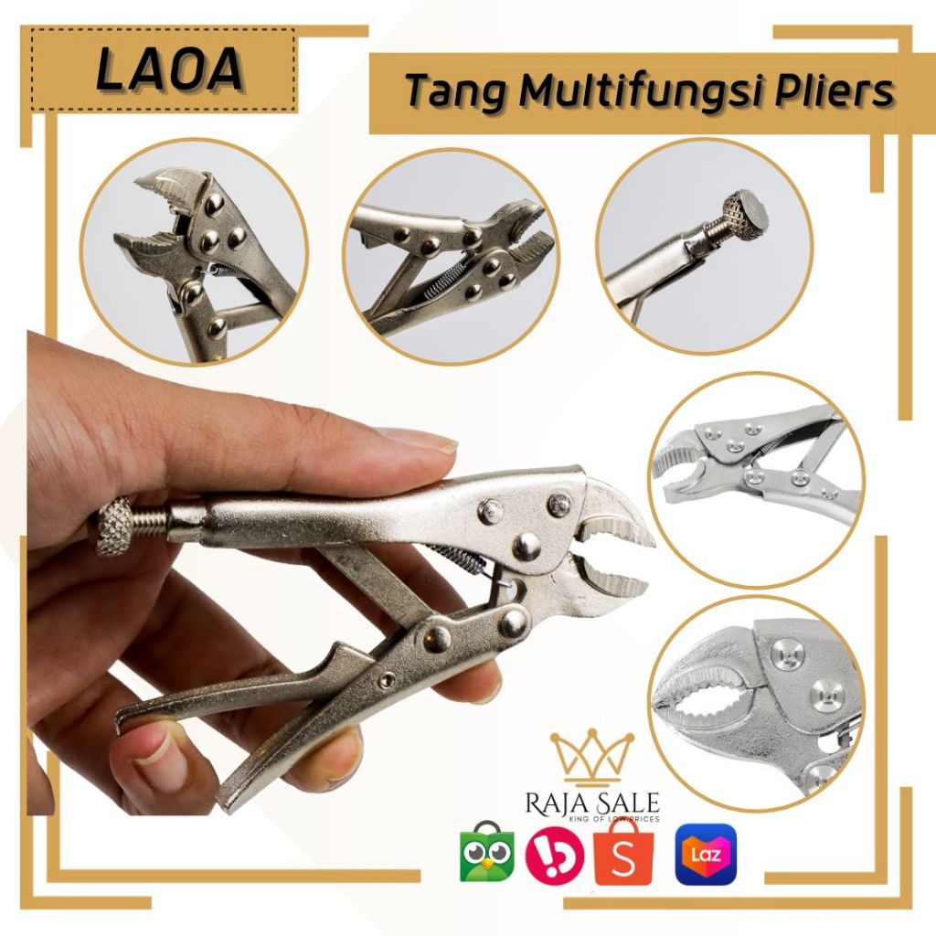 Jual Tang Jepit Multifungsi Pliers Manual Pressure Mouth C Type 4 Inch ...