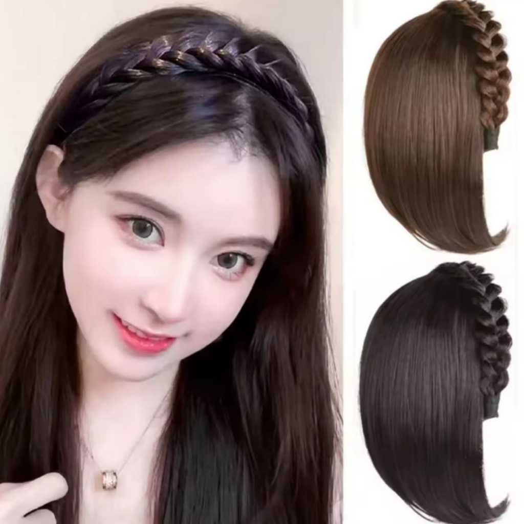 Jual Wig Bando Kepang Rambut Lurus Pendek Sebahu Wig Bob Bando Kepang ...