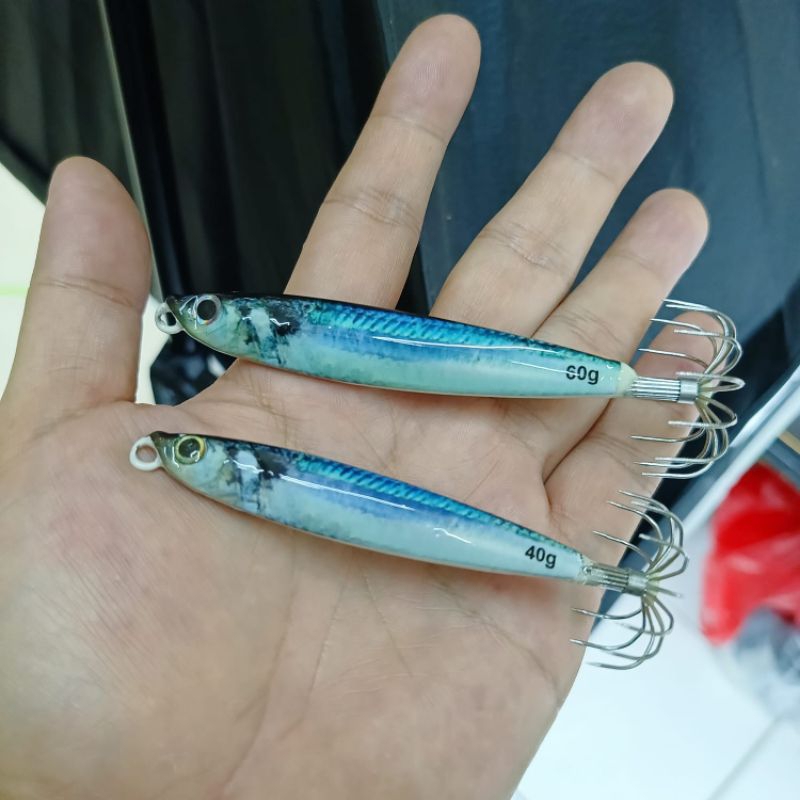 Jual squid jig umpan cumi bahan timah full GID | Shopee Indonesia