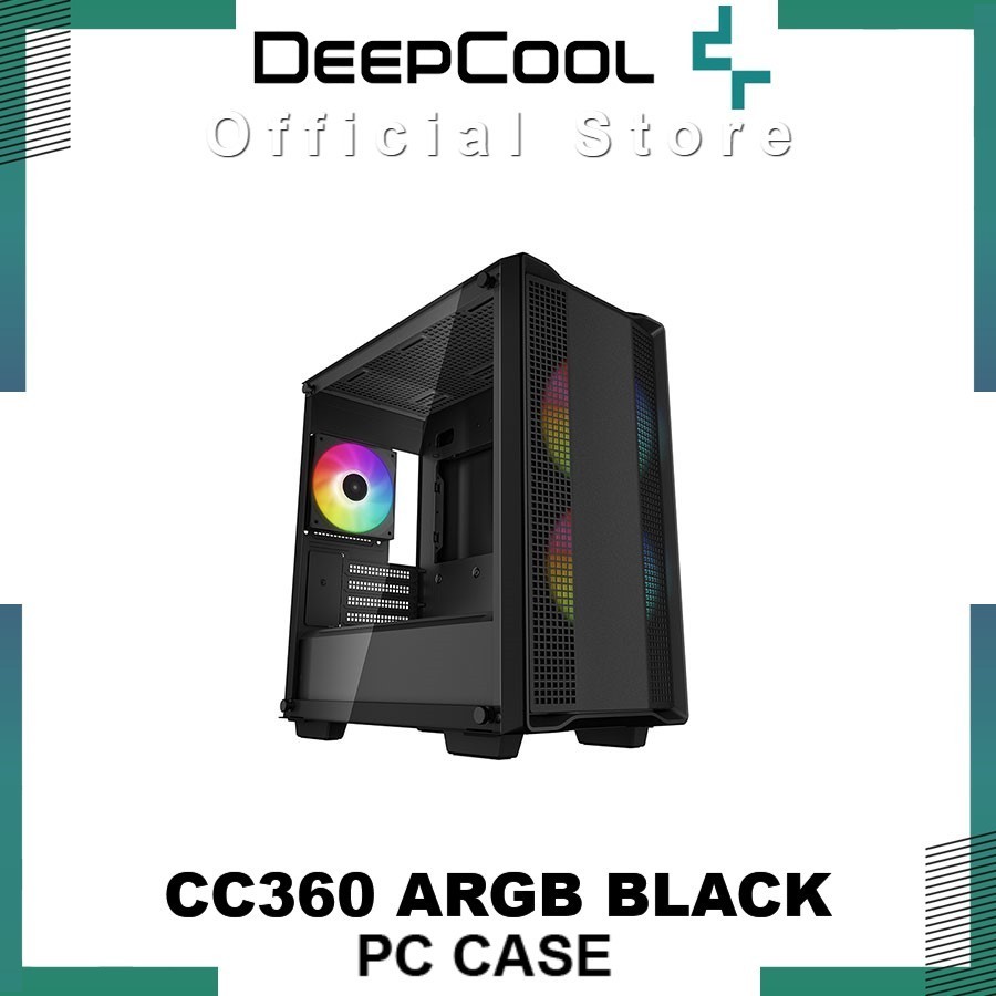 Jual Deepcool CC360 Black A-RGB Micro-ATX Casing Komputer | Shopee ...
