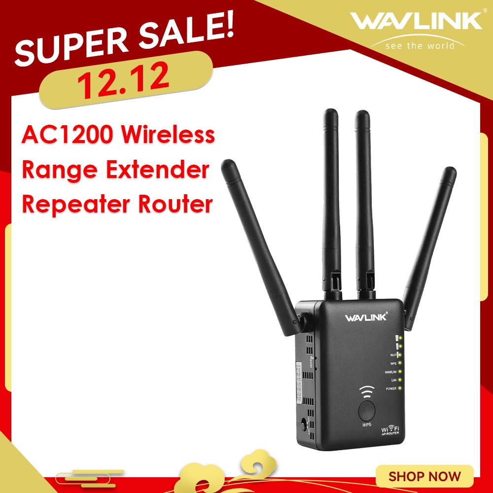 Jual Wavlink AC1200 Dual Band Wireless Range Extender Repeater Router ...